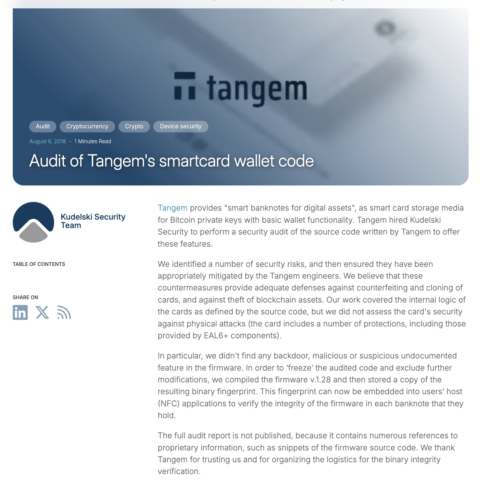 Tangem card review 2026: fees, limits, Tangem Pay, and safety